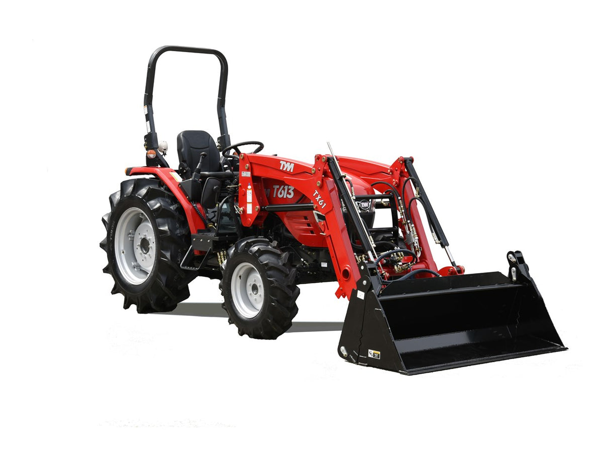 TYM T613 HST 4WD ROPS Utility Tractor with Front End Loader and 4-in-1 ...