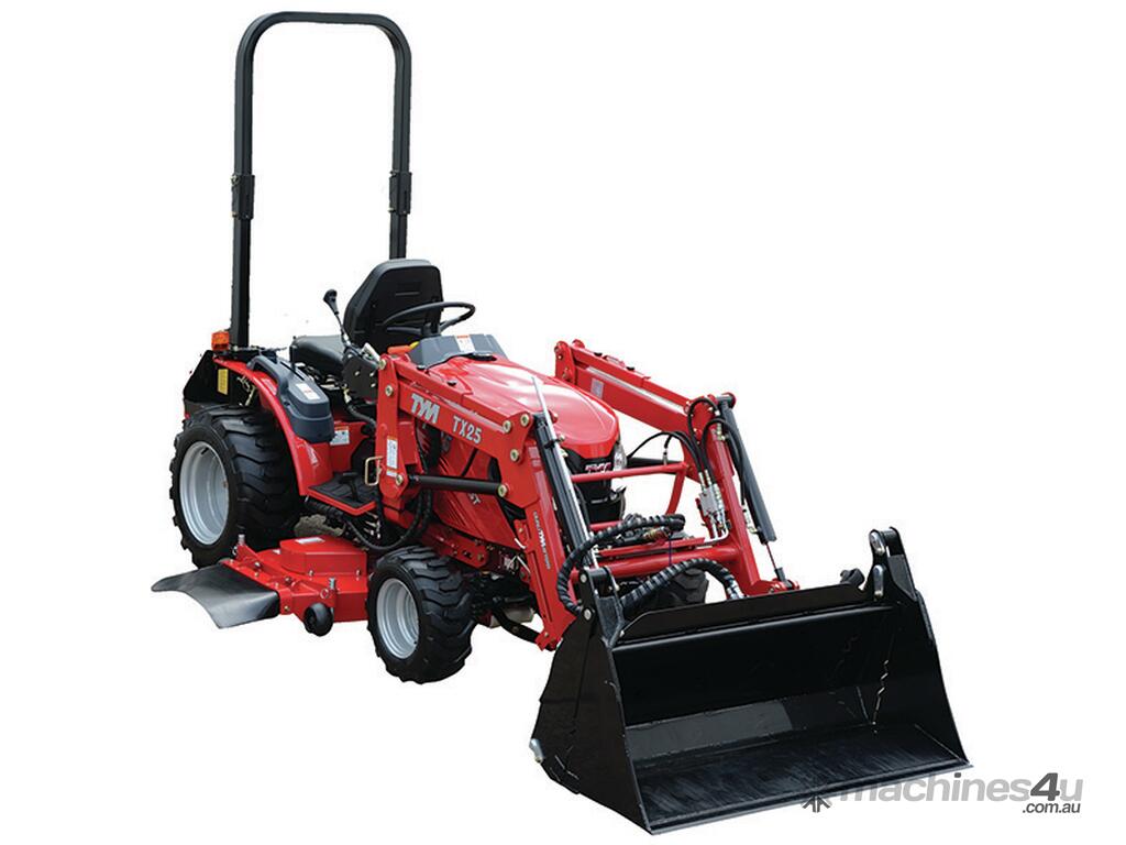 TYM TS25 HST Tractor 4WD ROPS + Mid Mount Mower deck & Front End Loade ...